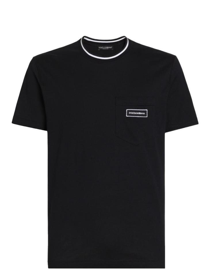 DOLCE & GABBANA logo patch cotton T-shirt